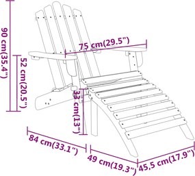 3dílná sada zahradního nábytku Adirondack masivní akácie 3152122