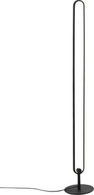 Matně černá kovová LED stmívatelná stojací lampa (výška 130 cm) Loop – Ellos Home
