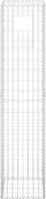 Gabionové sloupky 2 ks 40 x 40 x 180 cm železo 151265