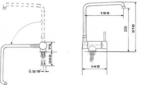 Sapho Rhapsody 5507S dřezová baterie stojánková sklopná páková