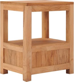 Noční stolek 40 x 30 x 50 cm masivní teakové dřevo 287228
