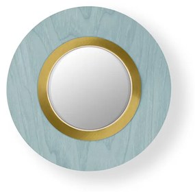 Nástěnné kruhové svítidlo ze dřeva Lens Circular Wall  Nástěnné kruhové svítidlo ze dřeva Lens Circular Wall Barva svítidla: Zlatá, Dekor: Mořská modř