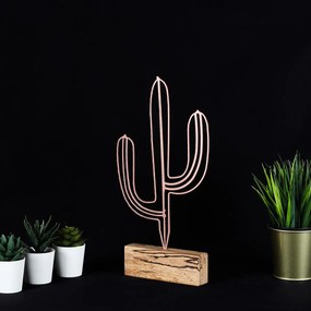 Kovová dekorace Cactus 37 cm bronzová