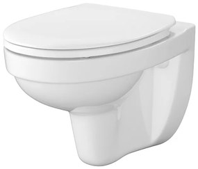 Cersanit Cersania SimpleOn, závěsná WC mísa 52,5x36x37,5 cm + sedátko s pomalým zavíráním z duroplastu, horizontální odpad, bílá, S701-554