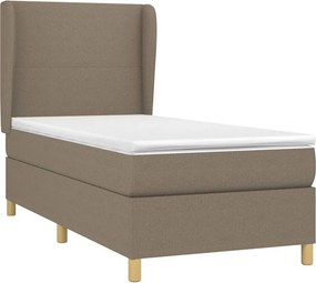 Box spring postel s matrací taupe 90x200 cm textil 3128337