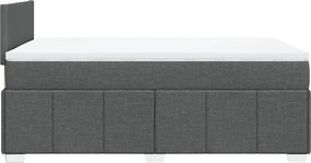 Box spring postel s matrací tmavě šedá 120x190 cm textil 3289301