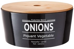 KARLTON BROS Dóza na cibuli 22 cm - černá