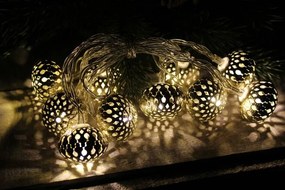 Bílá svítící girlanda z 10 lampionů