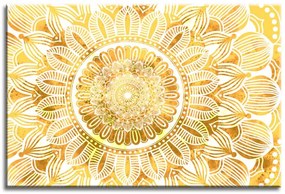Malvis ® Obraz mandala zlaté slunce Velikost (šířka x výška): obdélník - 120x80 cm