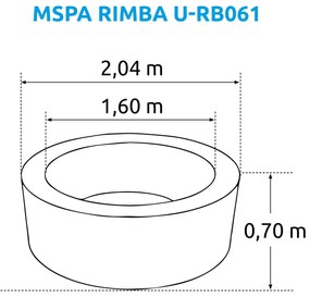 Mspa | Vířivý bazén MSPA Rimba U-RB061 + Solární sprcha UNO 40 | 19900162