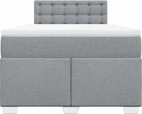 Box spring postel s matrací světle šedá 120x190 cm textil 3285841