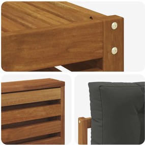 Venkovní pohovková souprava 10 ks Přirozená a Anthracitová 3374177