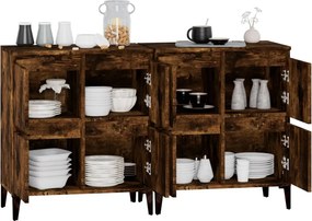 Příborníky 2 ks kouřový dub 60 x 35 x 70 cm kompozitní dřevo 3185764