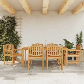 vidaXL 7dílný zahradní jídelní set masivní teakové dřevo [3157934]