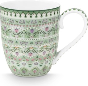 Pip Studio Lily &amp; Lotus hrnek XL 440ml, zelený (Porcelánový hrnek)