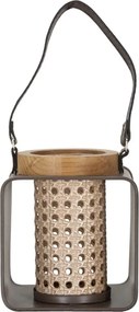 Lucerna Rattan 20 cm hnědá