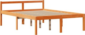 Rám postele s čelem voskově hnědý 120 x 200 cm masivní borovice 3305882