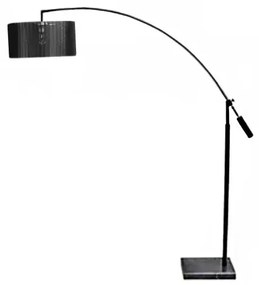 Retro stojací lampa Bianca chrom/černé