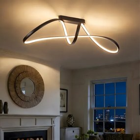 Brilagi-LED Stmívatelný přisazený lustr TWISTER LED/60W/230V 3000-6000K černá+DO