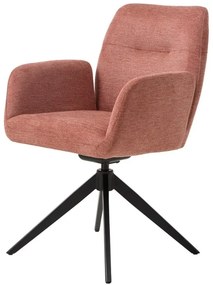 Designová otočná židle Talaith růžová