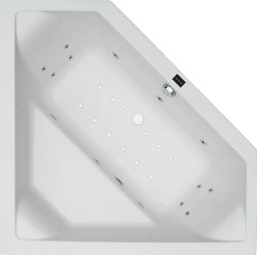 Essente ExclusiveLine BARBOSA 140x140  symetrická rohová hydromasážní vana 140 × 140 cm Hydromasážní systém: TWIN POWER