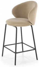Barová židle- H121- Černá/ Béžová