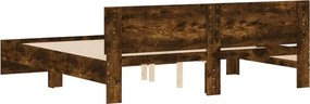Rám postele s čelem kouřový dub 160 x 200 cm 3207473
