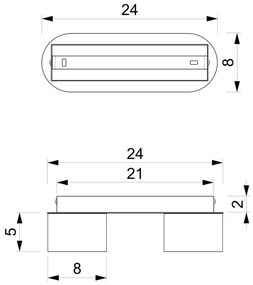 Stropní svítidlo DIXIE 2xGX53/11W/230V růžová