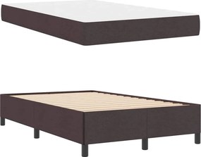 Postel s boxspringem Tmavě hnědá 120 x 190 cm textil 3398846