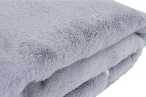 Kožešinová deka, světle šedá, 150x180, Rabita NEW TYP 9