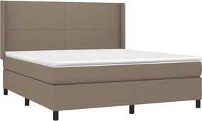 Box spring postel s matrací taupe 180x200 cm textil 3131293