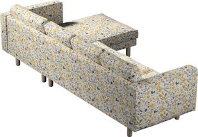 Potah na pohovku IKEA Norsborg 4-místná se šezlongem barva žlutá látka pletený vzor, vzorované