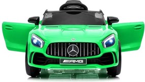 LEAN CARS Elektrické autíčko Mercedes AMG GT R, LED, MP3, zelené