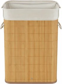 koš na prádlo, objem 40 l, bez víka, bambus, 49,5x39x20 cm, přírodní, Dekorino KP20260002