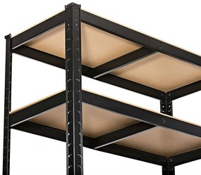 Fistar Regál 1800x750x400 mm lakovaný 5-policový, nosnost 875 kg - ČERNÝ