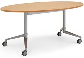 Wiesner-Hager flex-table 3585-380 - Elipsový stůl 180x100cm - Pastelově šedá D22