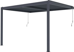 Bioklimatická pergola G21 Trenton Premium 4x3 m, antracitová hliníková