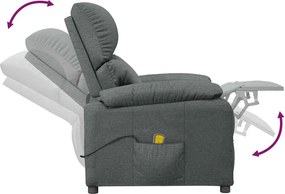 Masážní křeslo tmavě šedé textil 322457