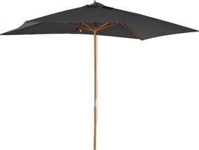Outsunny Velký Obdélníkový Přímý Zahradní Parasol 3L x 2W x 2.5H metrů Tmavě Šedý | Aosom