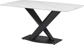 XXXLutz JÍDELNÍ STŮL, bílá, černá, 180/90/75 cm P & B - Jídelní stoly - 000572009401