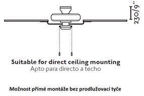 FARO NISOS 33363 70,1“ hnědá/třešeň/tmavý ořech Reverzní stropní ventilátor