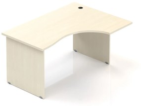Kancelářský rohový stůl pravý Komfort, dřevěná podnož, 140x70/100x76 cm BKA18 12