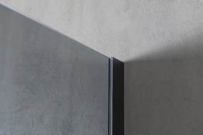 Gelco VARIO BLACK sprchová zástěna 130 x 200 cm jednodílná k instalaci ke stěně černá sklo kouřové GX1313GX1014