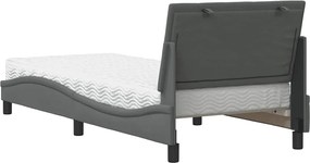 Postel s matrací Hanko tmavě šedá 80 x 200 cm textil 3310490