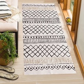 Tutumi, koberec Boho 160x50 cm 322151, bílá-šedá, HOM-06807