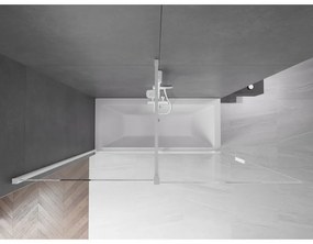 Mexen Velar, 2-křídlová posuvná vanová zástěna 180 x 150 cm, 8mm čiré sklo, bílý profil, 896-180-000-01-20