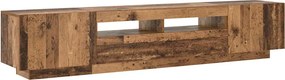 TV stolek s LED old wood 200x35x40 cm kompozitní dřevo 3329165