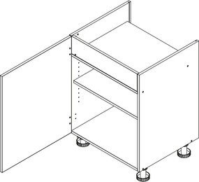 ALFASHOP ZOYA dolní D60PC P/L šedá