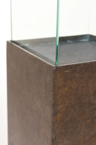 Svícen CANDELA, hliníkový kompozit, výška 100 cm, hnědo-šedý