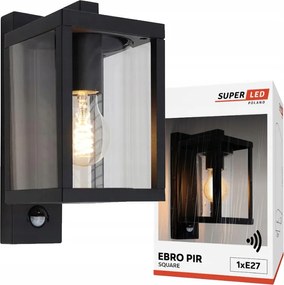 Fasádní lampa Zahradní nástěnné svítidlo E27 Led Lucerna s Pir senzorem Aluminium